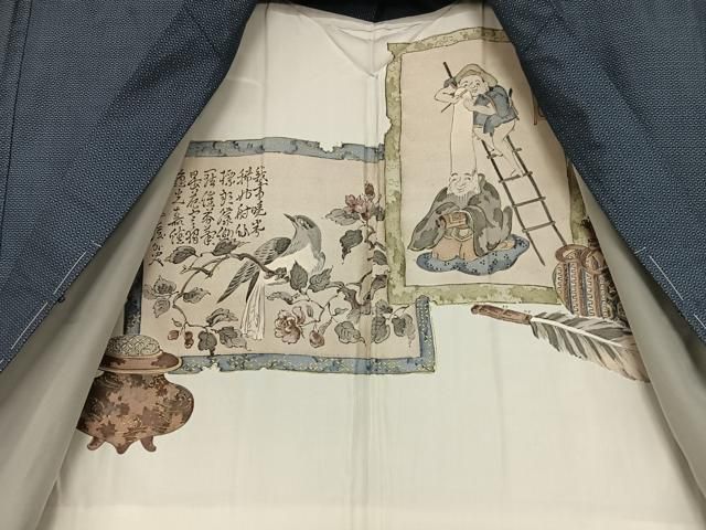 平和屋着物○男性 本場村山大島紬 アンサンブル 亀甲絣 正絹 逸品