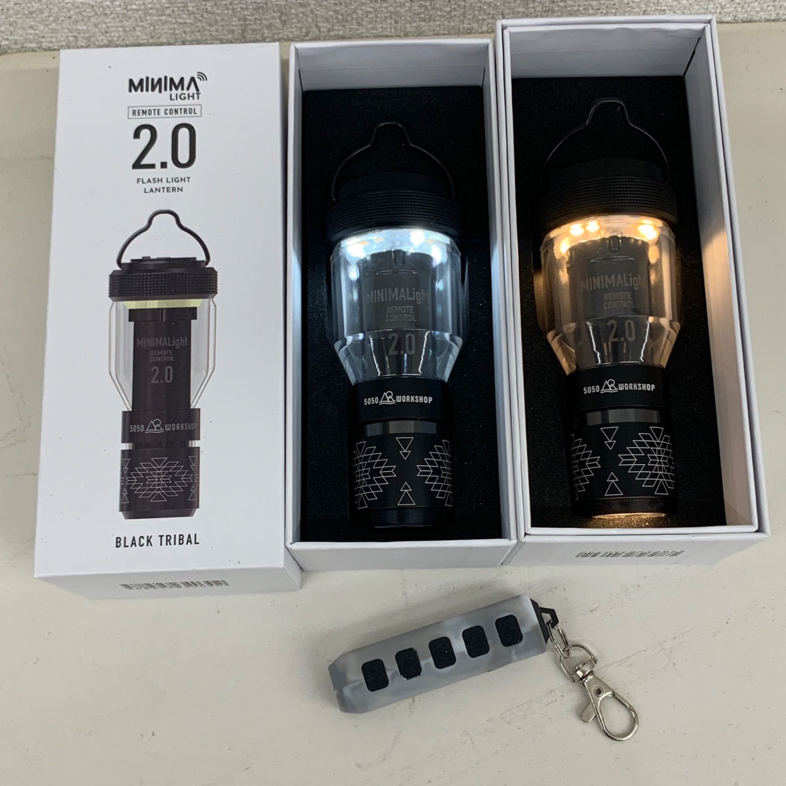 5050WORKSHOP MINIMA LIGHT 2.0 リモートコントロール フラッシュライト ランタン 2個セット リモコン付き - メルカリ