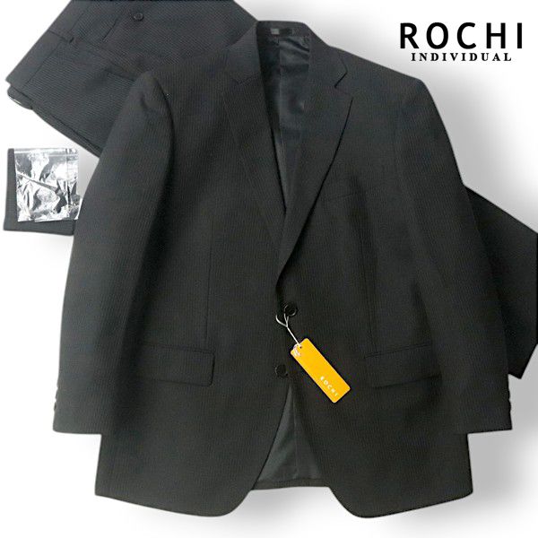 極美品 ROCHI ロッチ 青木 AOKI ポリエステル混 ウール 春夏仕立て 2つボタン シングルスーツ 黒 ブラック BB4【参考価格￥43,890-】 - メルカリ