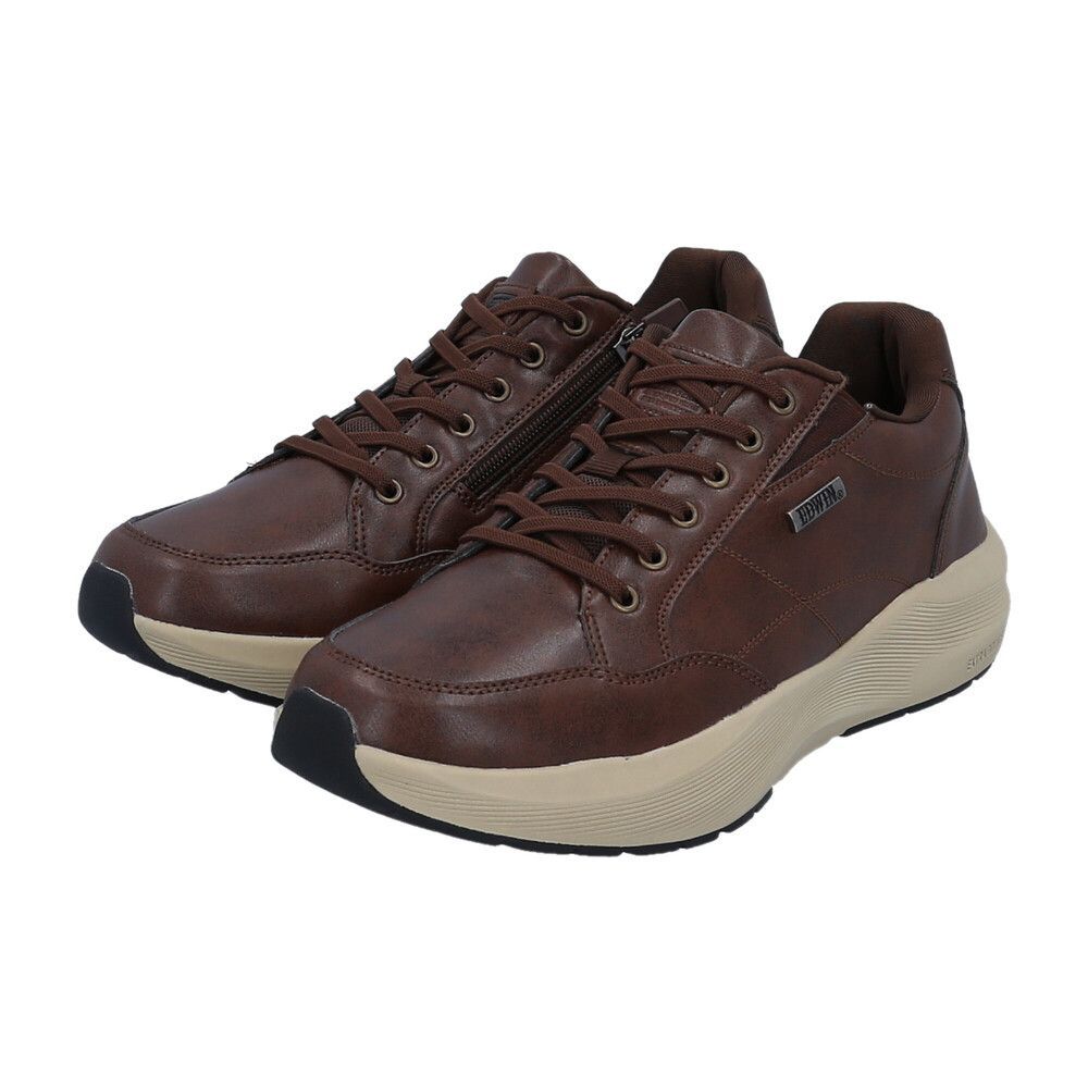 DARKBROWN ☆ 26.5cm ☆ EDWIN メンズ 透湿・防水 スニーカー EDWIN エドウィン スニーカー メンズ EDW-7368 幅広 カジュアルシューズ フラットシューズ ...