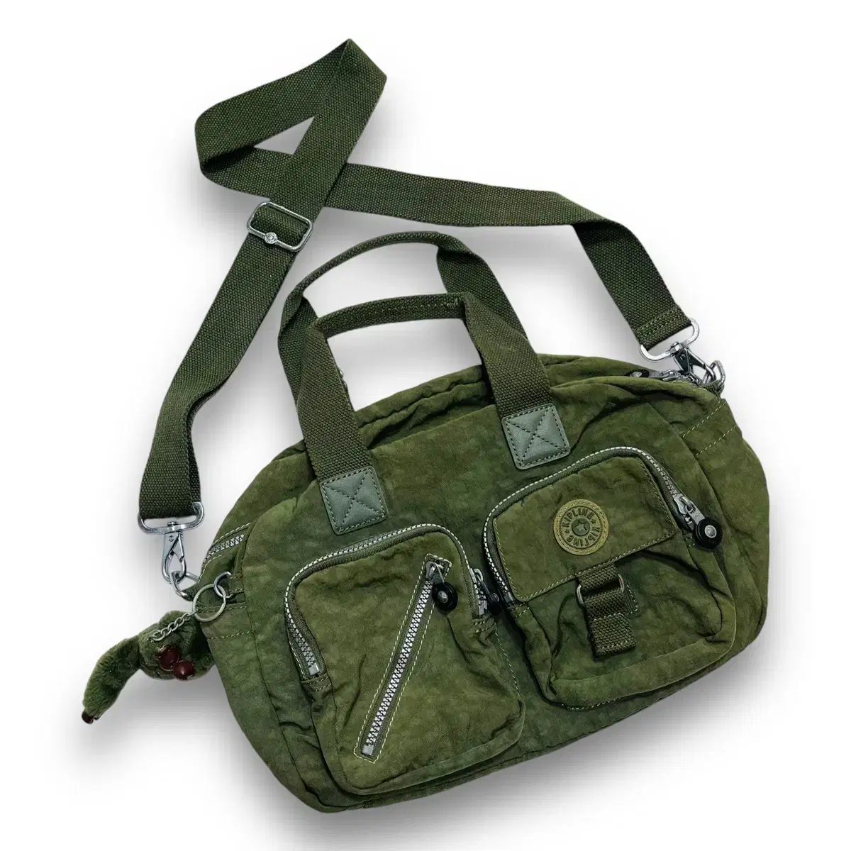 【雷市場（ポンジャン）商品韓国直送】 Kipling(キプリング) y2k 複数 ポケット カーキ ゴリラ クロスバッグ - メルカリ