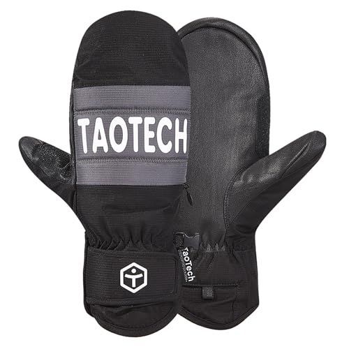 S_ブラック [TaoTech] エントリー グローブ スノーボード メンズ レディース スキーグローブ 軽量 保温 撥水 防水 防風 ...