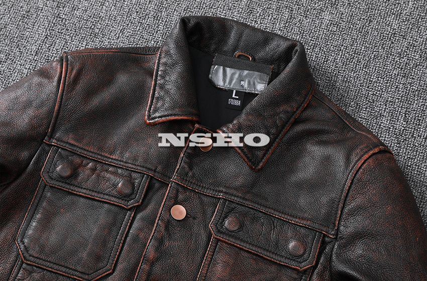 上質革ジャン カウハイド メンズ レザー ジャケット イタリアン サード