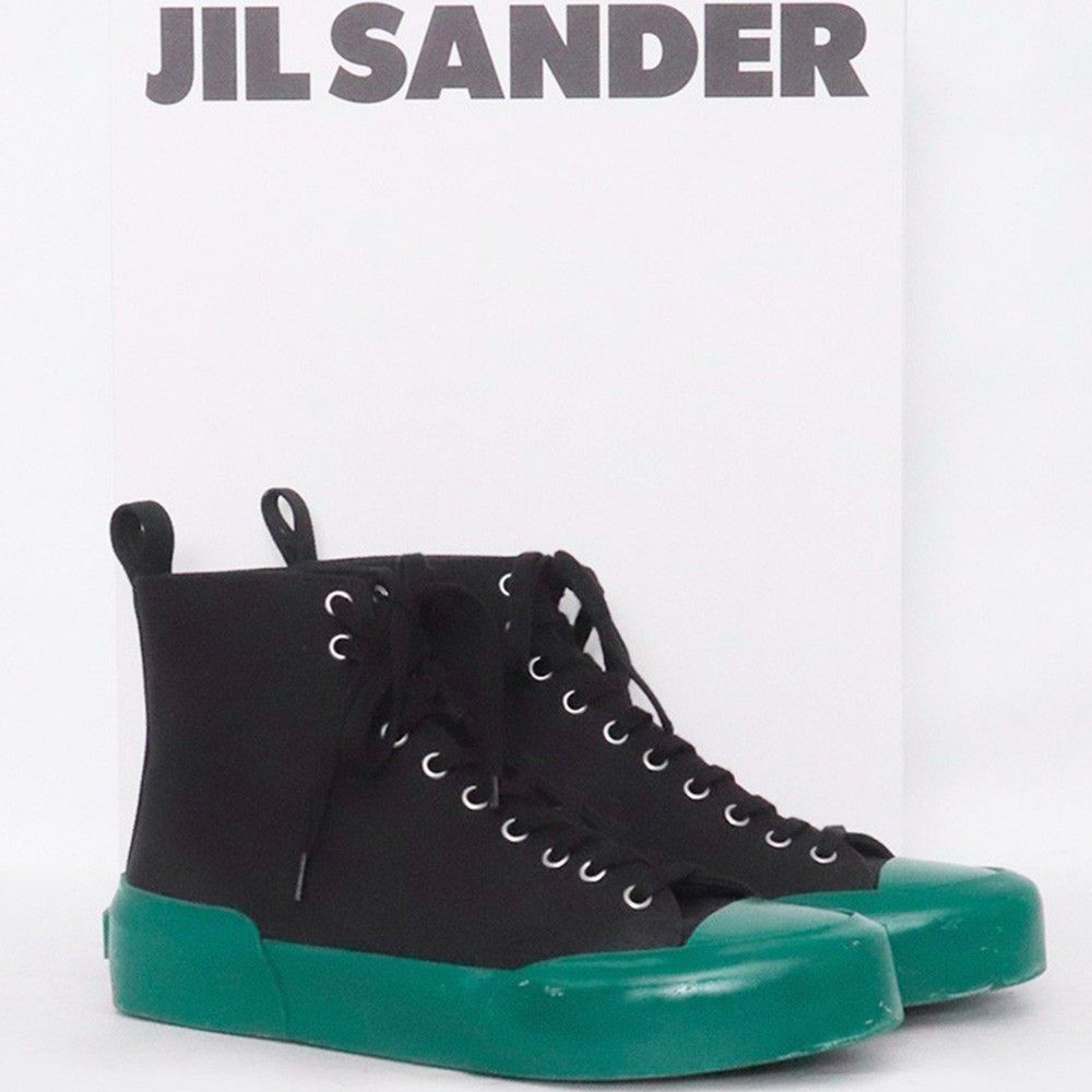 JIL SANDER ハイカットコットンキャンバススニーカー サイズ40 JIL SANDER ハイカットコットンキャンバススニーカー サイズ40