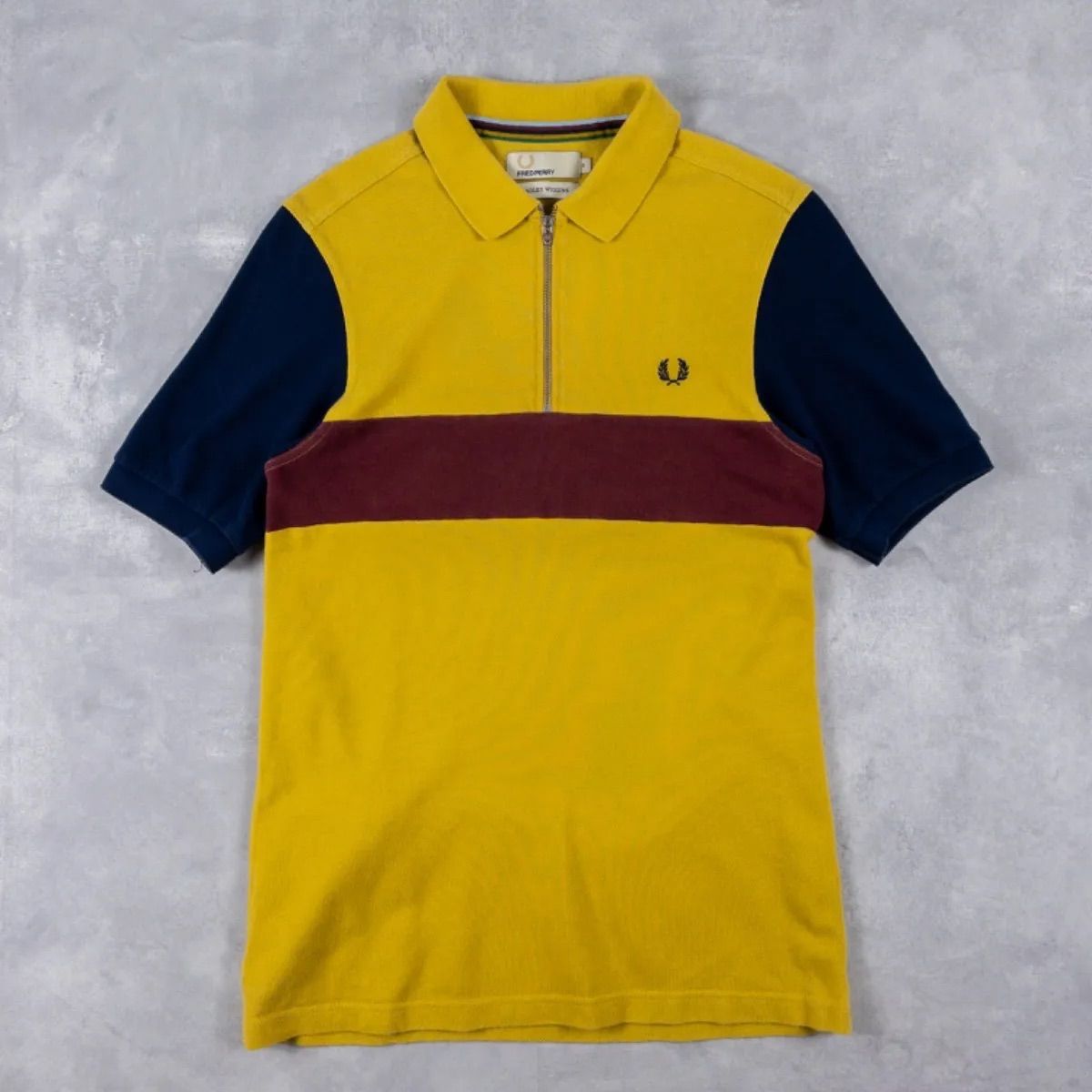 FRED PERRY x BRADLEY WIGGINS 2014SS Cycling Polo Shirt "Mustard" フレッド ...