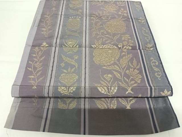 平和屋着物○西陣の名門 本家加納 六通柄袋帯 翁 道長鳥獣