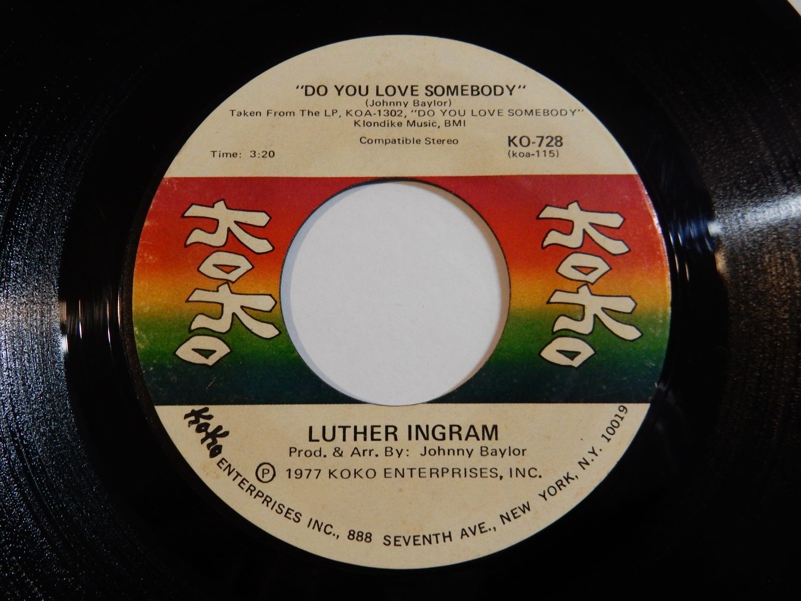 Luther Ingram Do You Love Somebody / How I Miss My Baby KoKo US KO-728 ...