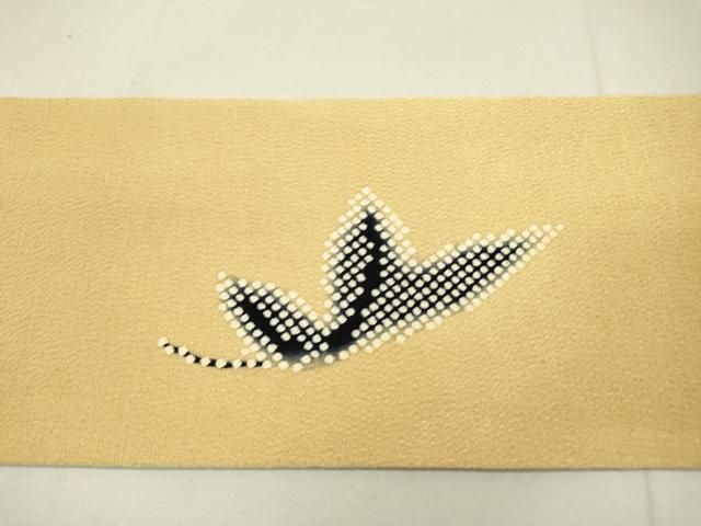 平和屋着物○九寸名古屋帯 楓文 金彩 鬼しぼ縮緬 正絹 逸品 DAAQ2059fe