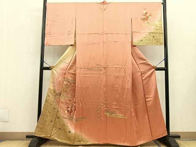 平和屋着物○訪問着 枝桜 暈し染め 金彩 やまと誂製 正絹