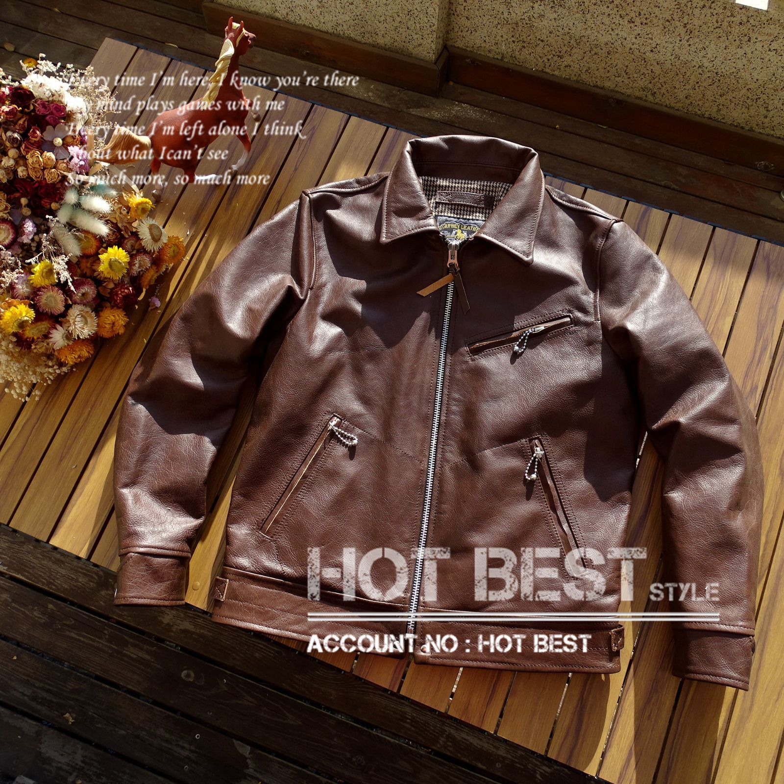 1.1mm カウハイド スタンダードスタイル シングル ライダース 牛革