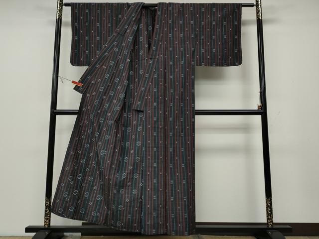 平和屋着物▽上質な紬 単衣 吉祥間道 正絹 逸品 CAAW2841ut - メルカリ