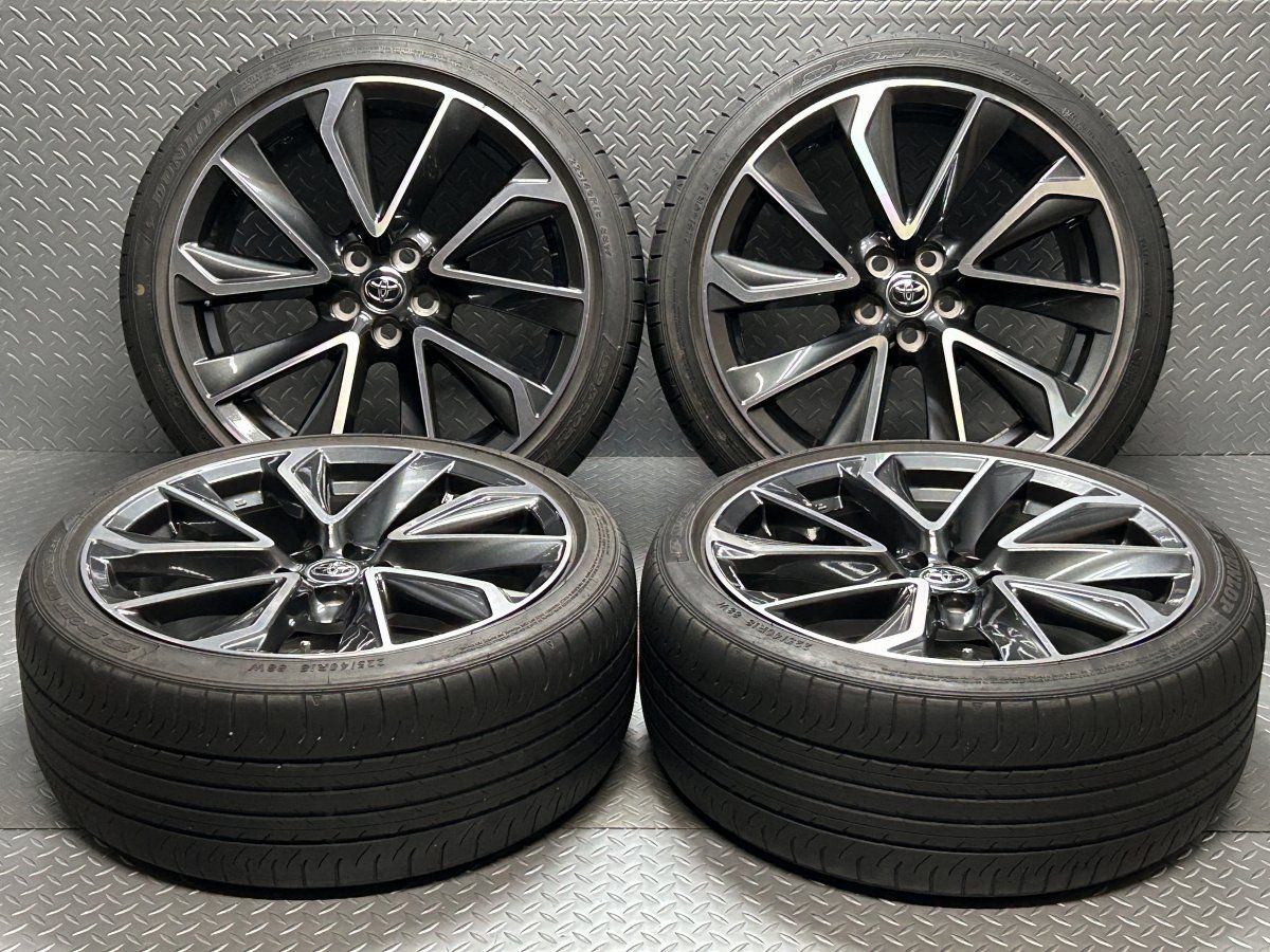 送料無料【中古】210系カローラスポーツ 純正18x8J+40 5穴100 ダンロップSPスポーツMAXX050 225/40R18 ZWE ...