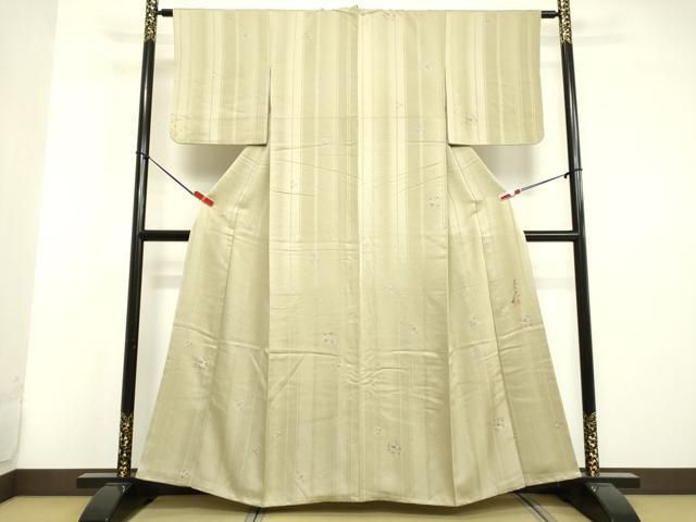 平和屋着物▽友禅作家の巨匠 浅井青仁 小紋 草花丸文 金彩 正絹