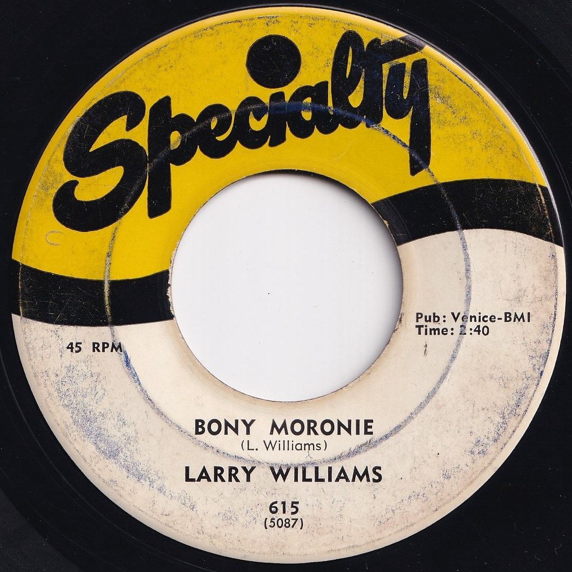 Larry Williams Bony Moronie / You Bug Me, Baby Specialty US 615 206840 ...