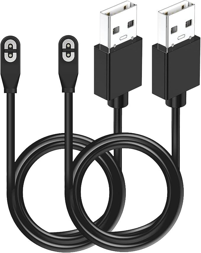 Shokz用の充電ケーブル 1M Aftershokz用の 磁気充電器 USB-C変換アダプター 2本 イヤホン用アクセサリー 急速充電 ...