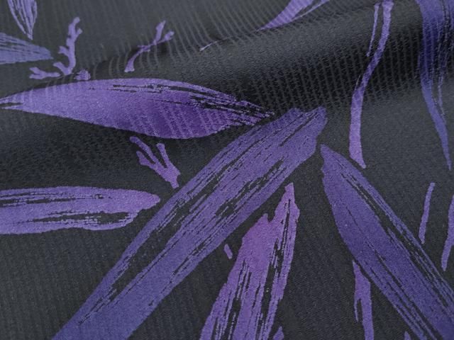 平和屋本店□極上 染織作家 染織デザイナー 大島明 小紋 単衣 笹竹文