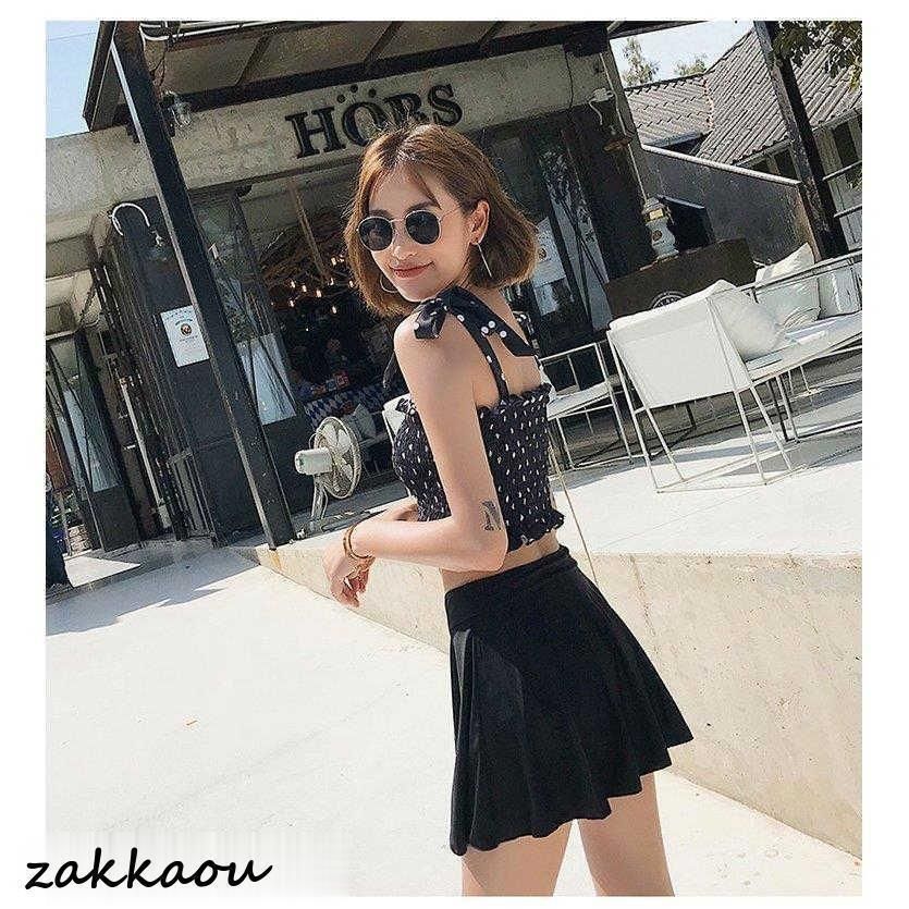 水着2点セット レディース 体型カバー水着 セパレート ドット柄 水着2点セット レディース 体型カバー水着 セパレート ドット柄