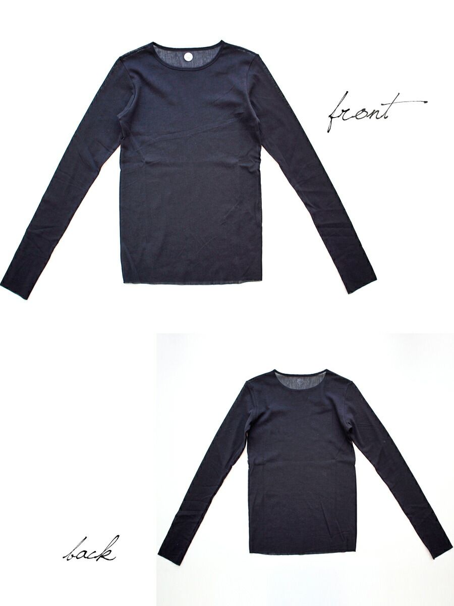 送料無料】 ciel serein 綿100％ チュール シアー ロングTシャツ