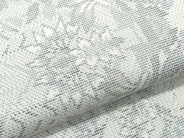 平和屋着物○本場大島紬 白大島 9マルキ 草花文 正絹 逸品 DAAV1519tw