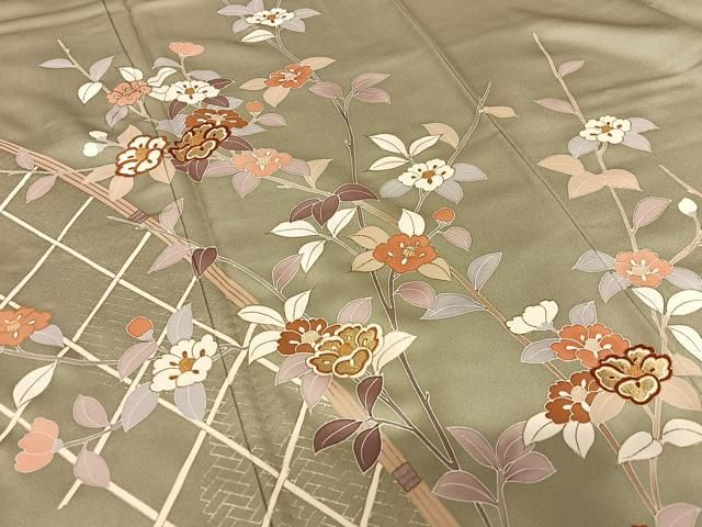 平和屋着物□訪問着 花籬文 暈し染め 金彩 正絹 逸品 DAAQ9774bc