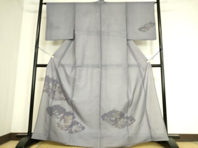 平和屋着物▽訪問着 無双 紗袷 紗×紋紗 雲取り花文 金彩 正絹 逸品