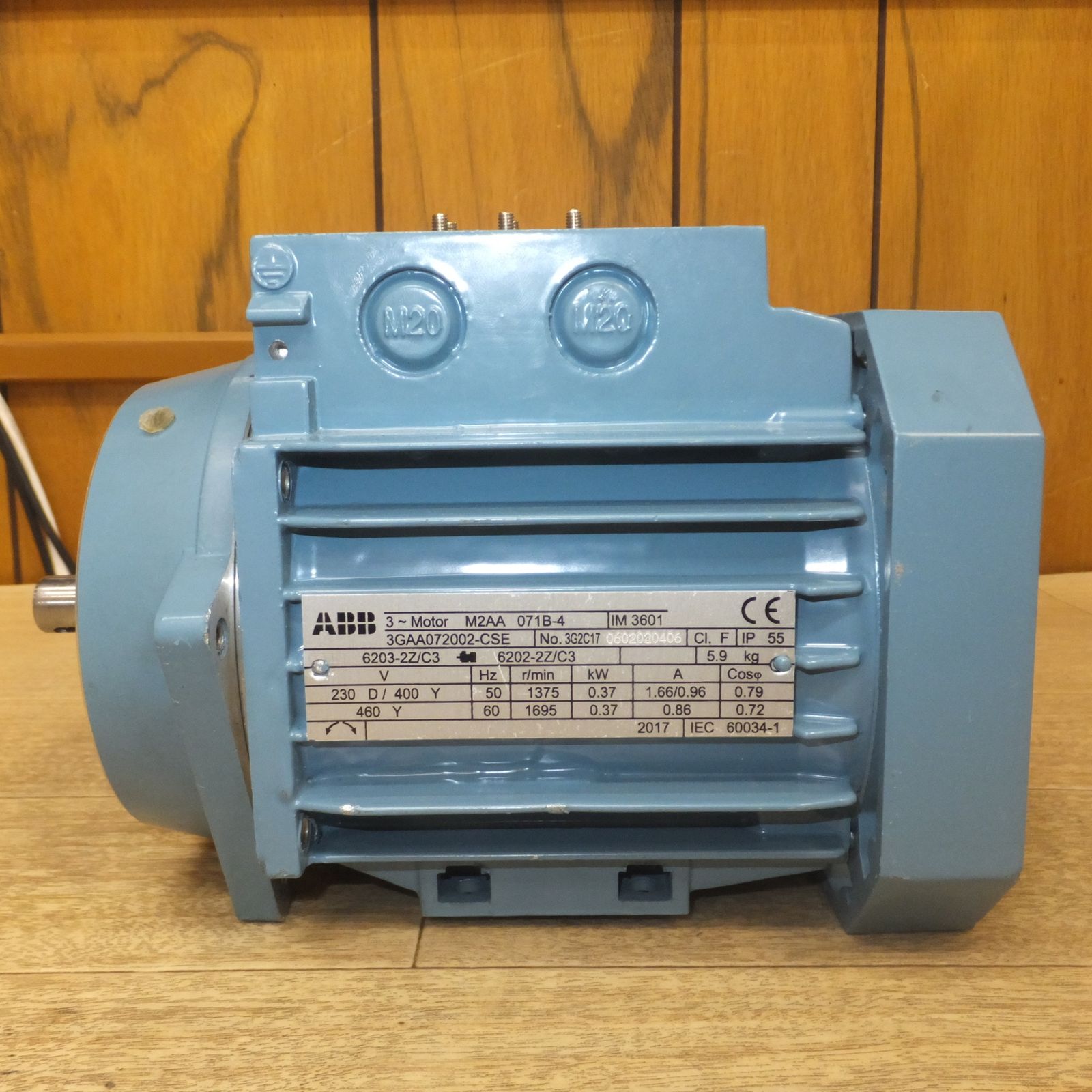 [送料無料] キレイ 現状品★ABB モーター 3～Motor M2AA 071B-4 230D/400Y 50/60Hz 0.37kW★ - メルカリ
