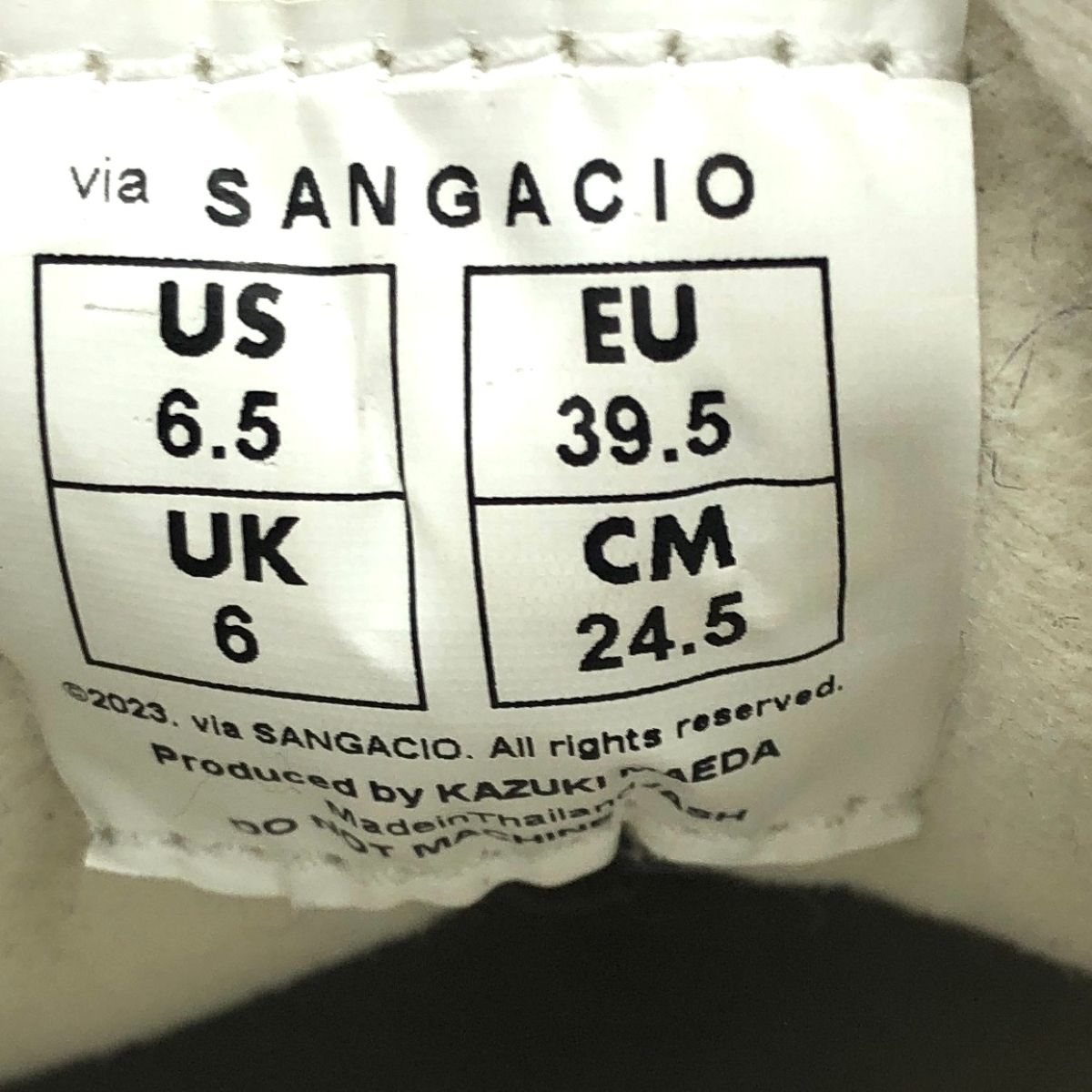 sangacio サンガッチョ スニーカー/GMT 表記サイズ:24.5 レザー ホワイト/グレー ユニセックス / 240001161774 - メルカリ