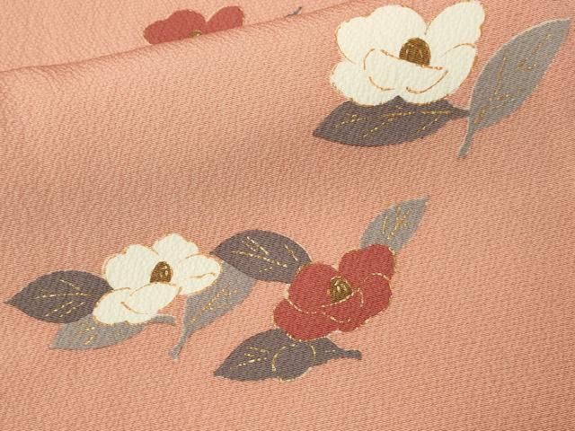 平和屋着物▽上質な小紋 単衣 草葉文 暈し染め 正絹 逸品