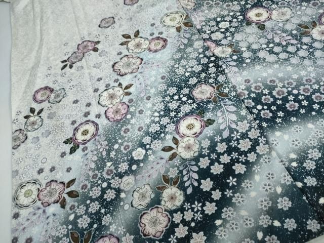 平和屋着物○訪問着 辻が花 暈し染め 銀通し地 やまと誂製 正絹 逸品