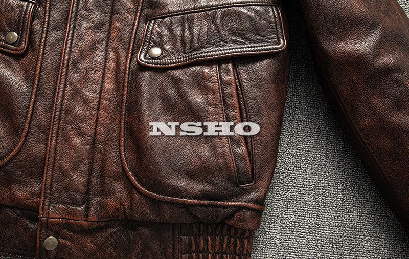 高品質 メンズ レザージャケット カウハイド 牛革 ヴィンテージ加工