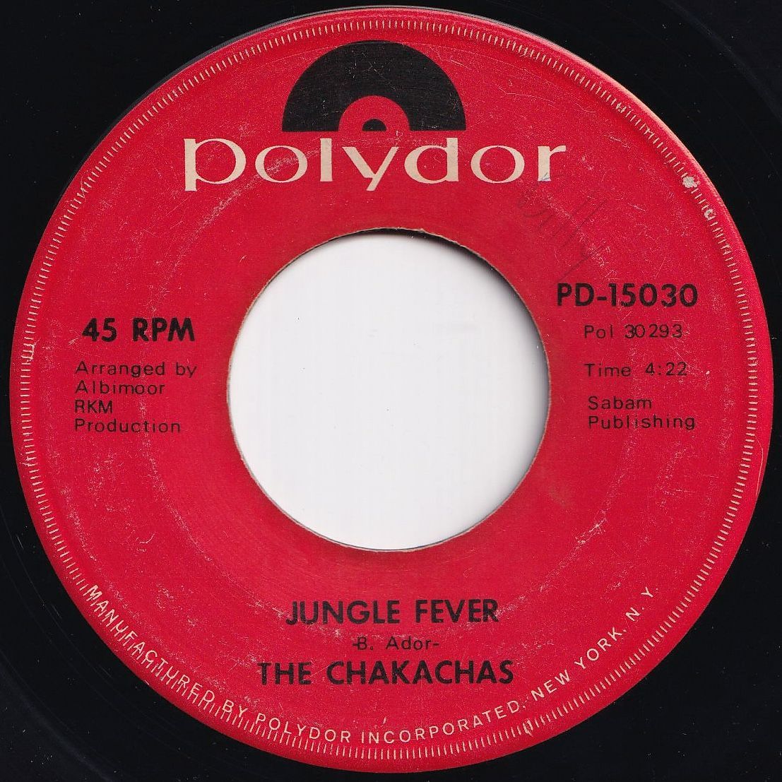 Chakachas Jungle Fever / Cha Ka Cha Polydor US PD-15030 208164 SOUL ...