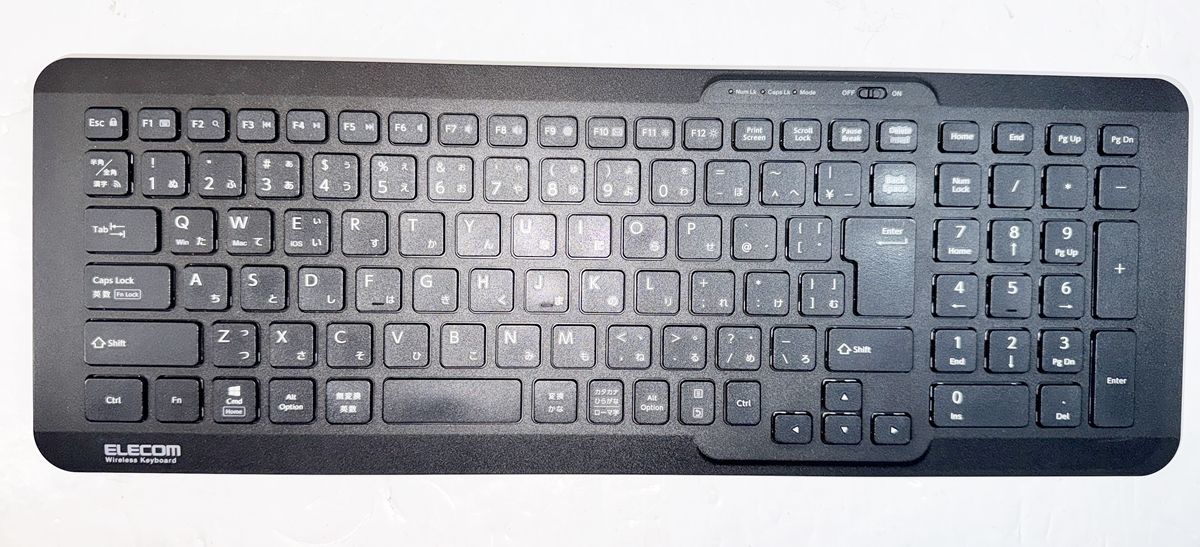 【HY】【中古】【美品】ELECOM エレコム Bluetoothキーボード コンパクト Win・Mac・iOS・Android パンタグラフ式 電池残量表示ランプ搭載 ブラック TK ...