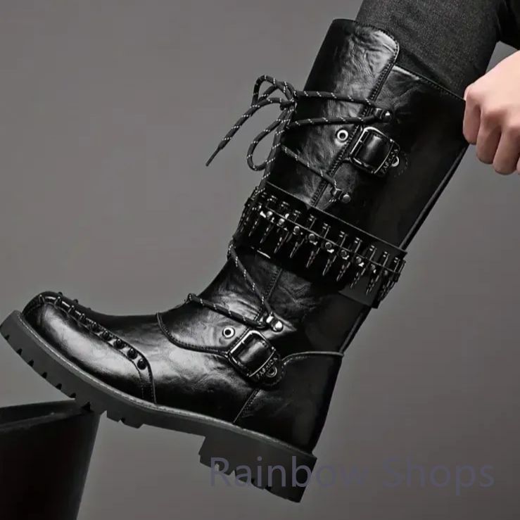 ウエスタンブーツ メンズ 本革 ショートブーツ 牛革 革靴 サイド