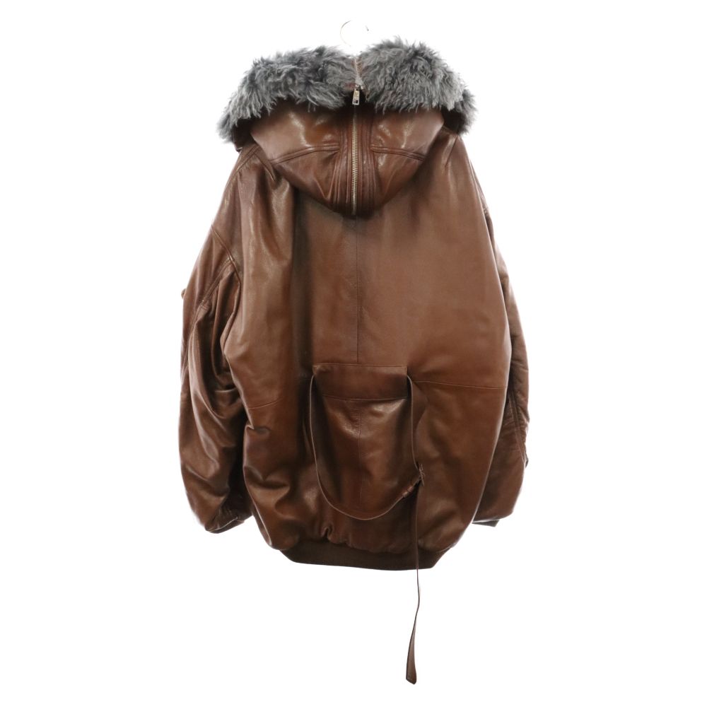 PRADA (プラダ) 22AW Long leather bomber jacket ロングレザー PRADA (プラダ) 22AW Long leather bomber jacket ロングレザー