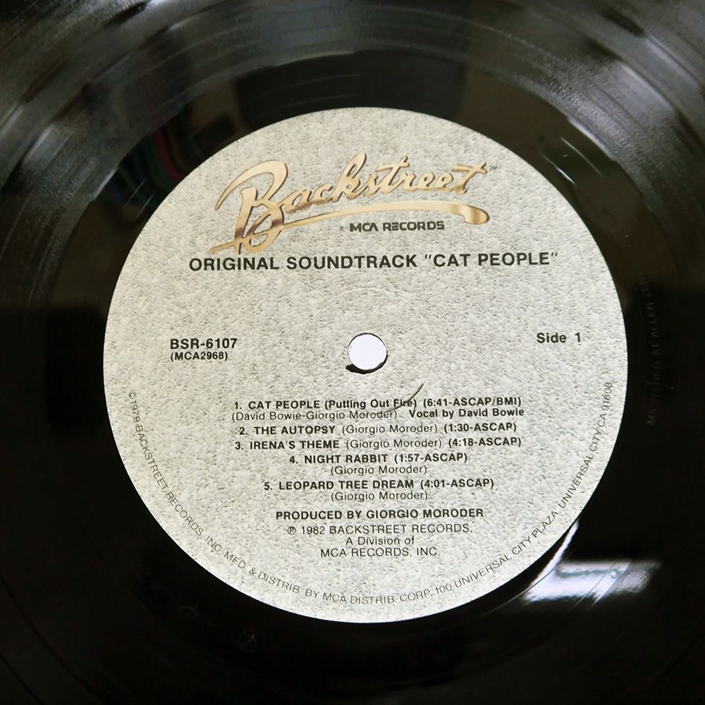 米 US盤 GIORGIO MORODER/CAT PEOPLE/BACKSTREET BSR6107 LP - メルカリ