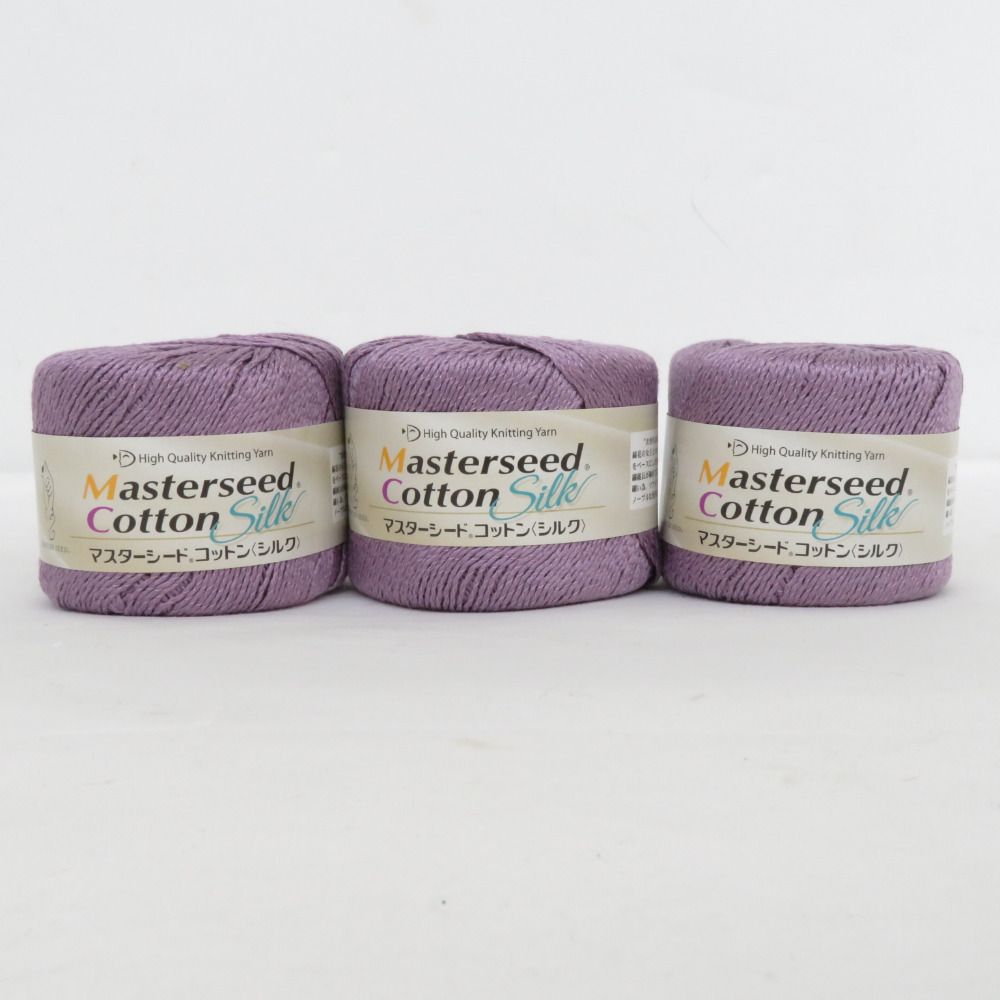 ダイヤモンド毛糸 毛糸 Masterseed Cotton Silk マスターシードコットンシルク 8107番色×3玉 1玉25g巻 約85m 春夏毛糸 未使用品 - メルカリ