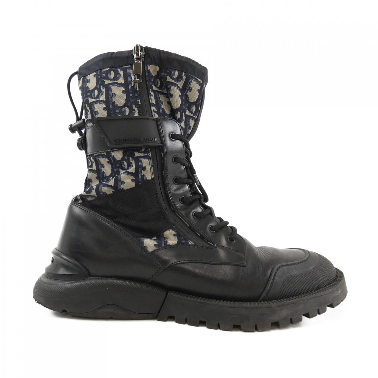 ディオール Dior エクスプローラー ブーツ 靴 レザー ファブリック メンズ ブラック系 【中古】 ディオール DIOR ブーツ ディオール Dior EXPLORER ブーツ 靴 レザー