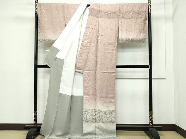 平和屋本店□極上 創業200年・7代目永治屋清左衛門 訪問着 お召地 草花