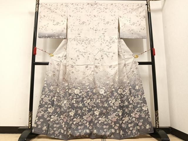 平和屋着物○訪問着 友禅 刺繍 松丸文 金糸 正絹 逸品 AAAQ0649np