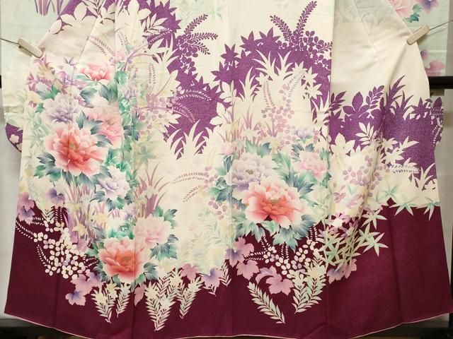 平和屋着物○訪問着 作家物 立波草花文 金彩 正絹 逸品 CAAW3839vf