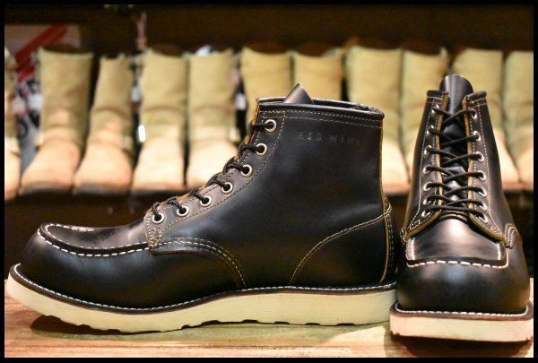 【9.5D 美品 17年】レッドウィング 9874 アイリッシュセッター ブラック クローンダイク 編み上げ 黒 モックトゥ ブーツ ...