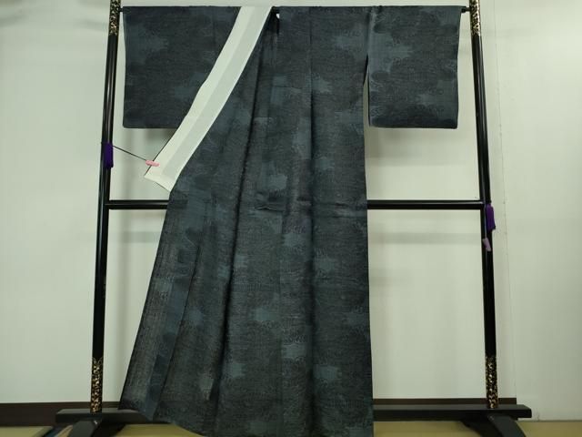 平和屋着物○伝統工芸士 七代目 吉澤与市 紬 絞り 切嵌