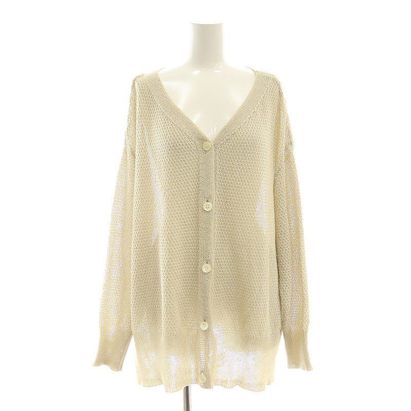 フレームワーク Framework 23SS カノコ2WAY Back開きカーディガン ニット 長袖 ベージュ /HK OS - メルカリ