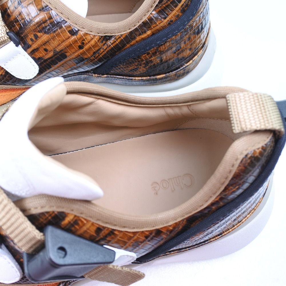 Chloe】クロエ CHC18A0511839V36W レザー 茶 レディース スニーカー