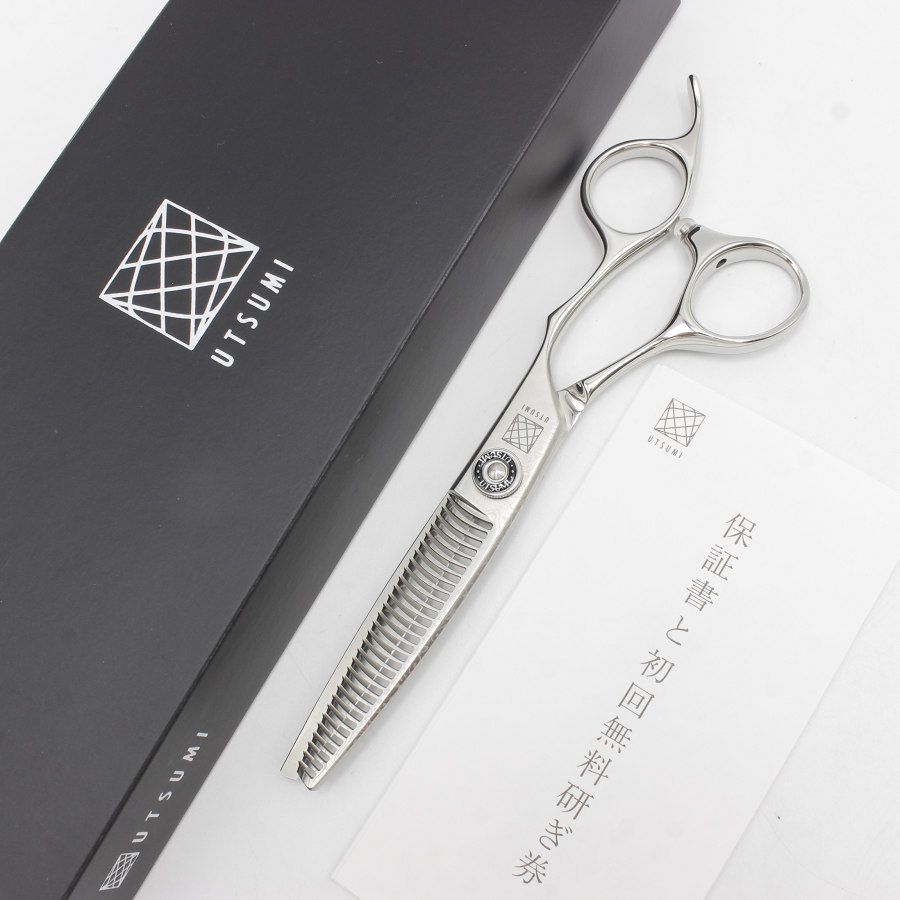 【新品】内海シザー U-MIX MS224 ダマスカス セニング 6インチ 3Dハンドル 30目 約24% ウツミ - リファン - メルカリ