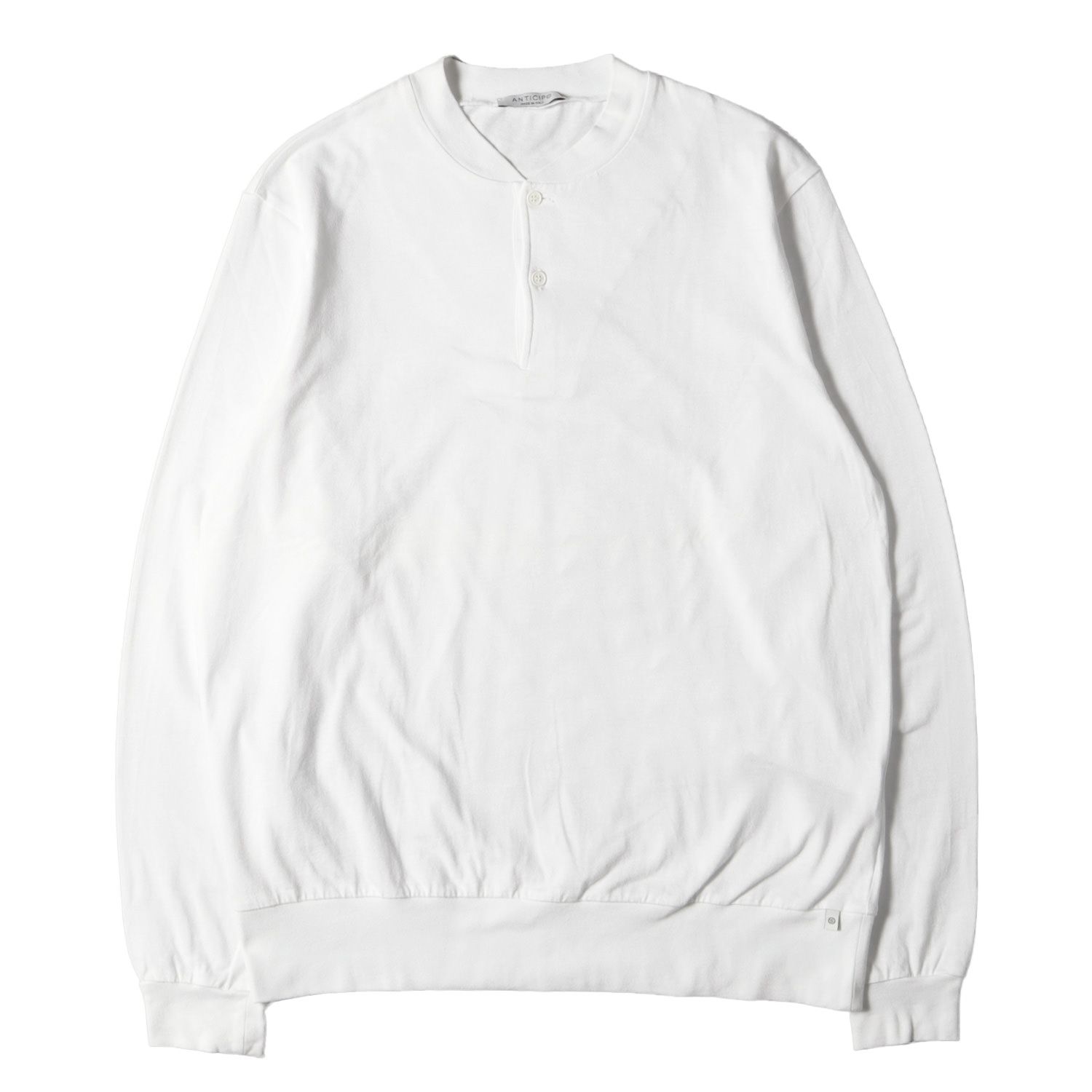 ANTICIPO アンティーチポ Tシャツ サイズ:42 21SS スムースコットン ヘンリーネック ロングスリーブTシャツ / トップス 長袖 カットソー ロンT ラグカジ 干場義雅 ...