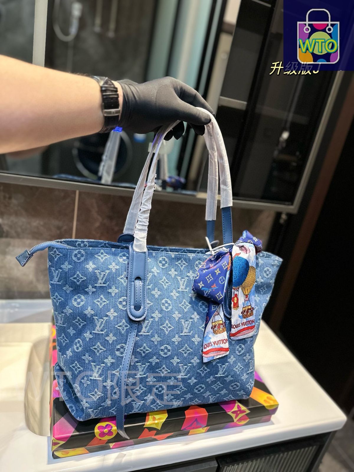 今日特価！LV デニム刺繍トートバッグ 全国送料無料（一部除く）-WT0輸入 - メルカリ