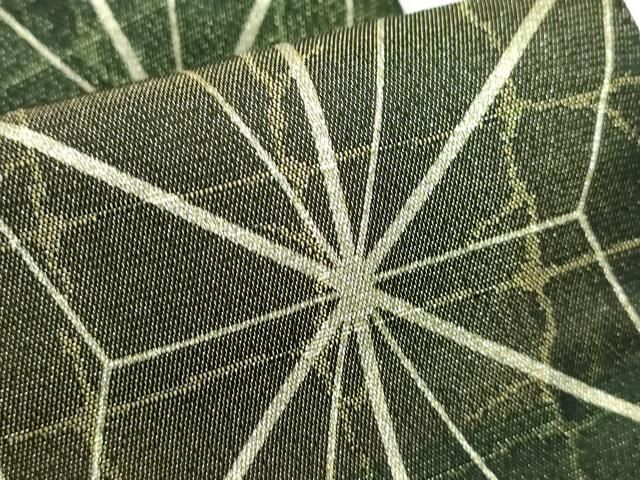 平和屋着物□極上 児島廣和 アトリエ 聖jin苑 男性 角帯 葡萄蔦の葉文