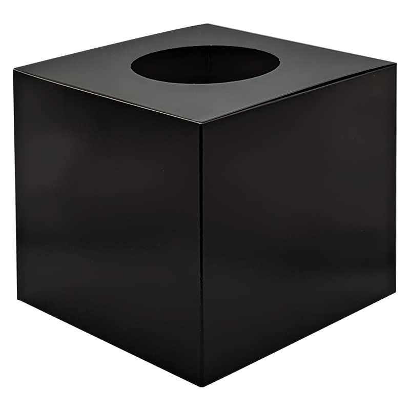 【人気商品】くじ引き箱 くじ引き 応募箱 底板紙付き 高さ18 5cm×20cm×20cm 黒 無地 黒 抽選箱 日本製 メルカリ