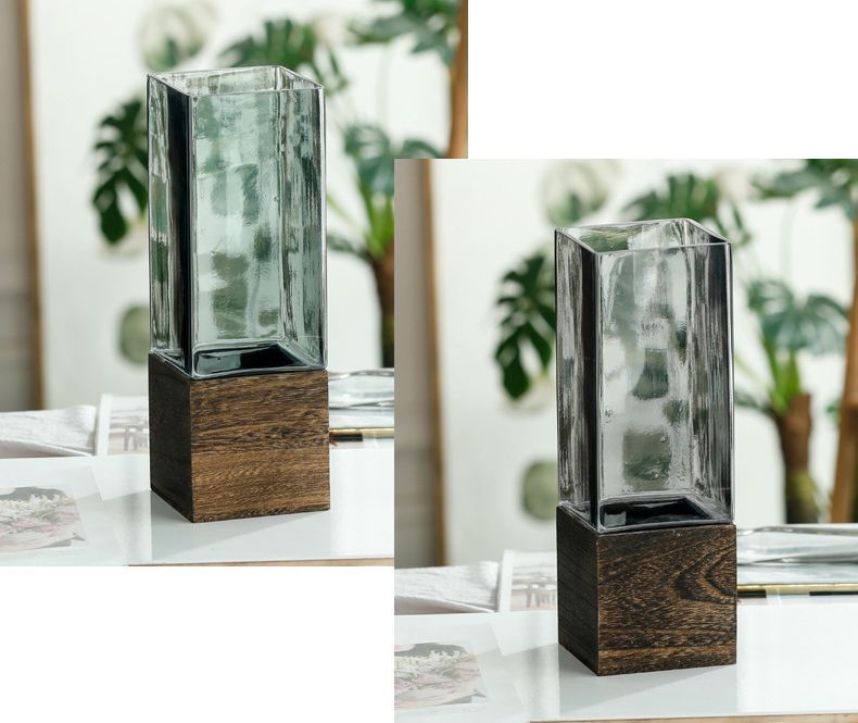 ☆(予約販売の商品)vase479ガラス花瓶 水耕 四角 透明ガラス ☆(予約販売の商品)vase479ガラス花瓶 水耕 四角 透明ガラス